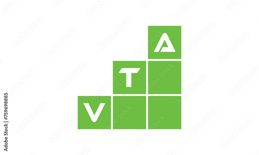 VTA initial letter financial logo design vector template. economics ...