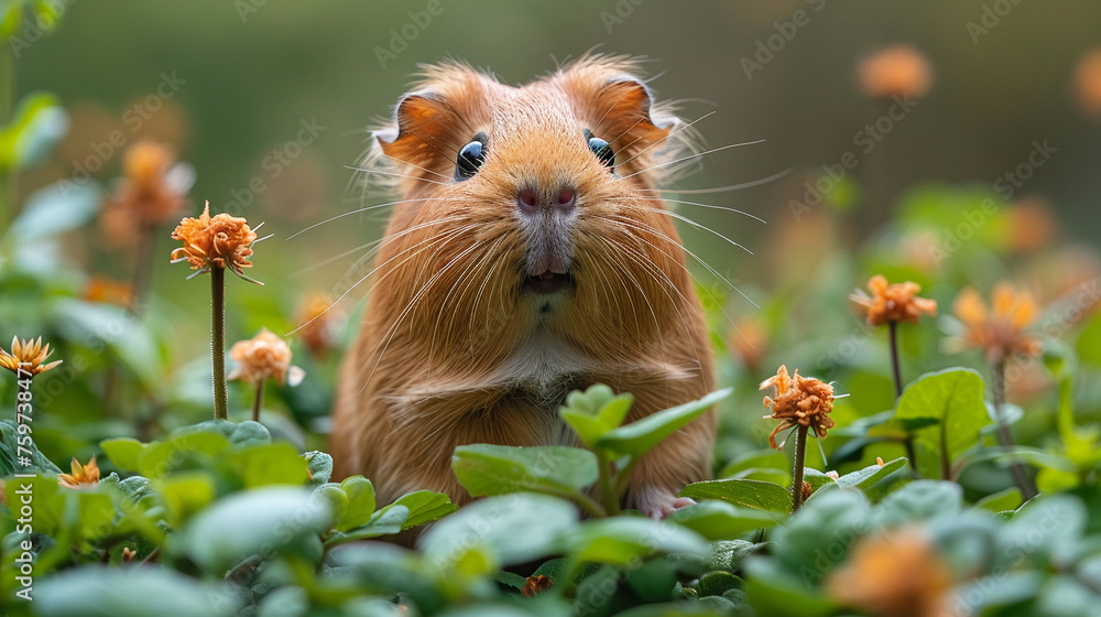 wildlife photography, authentic photo of a guinea pig in natural ...
