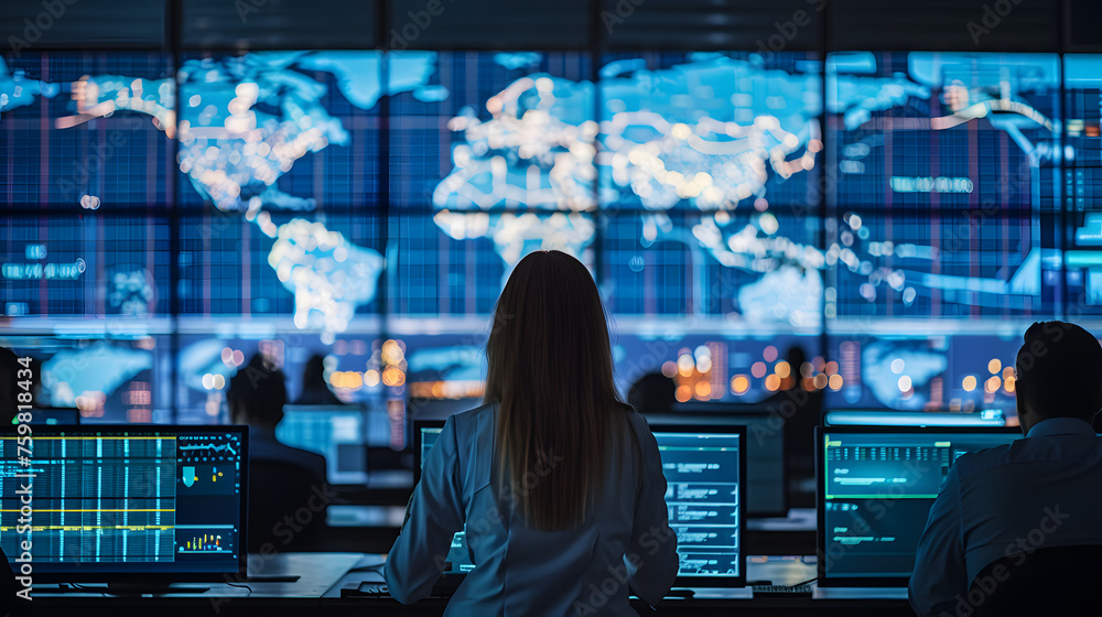 Diverse Air Traffic Control Working, Airport Towers, Navigation Screens ...