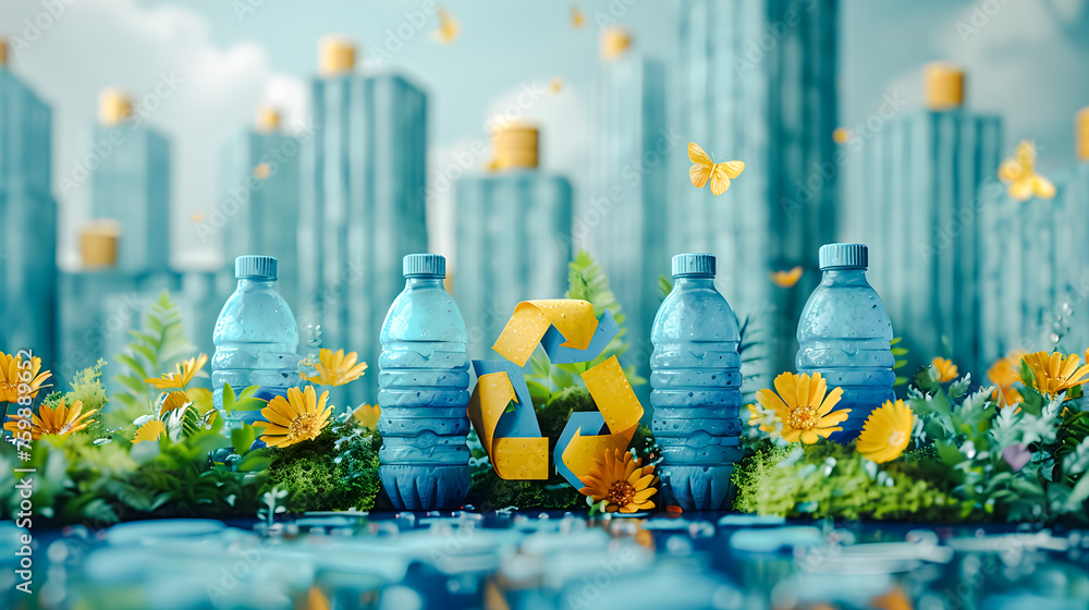 concept of recycling and upcycling by showcasing everyday items being ...