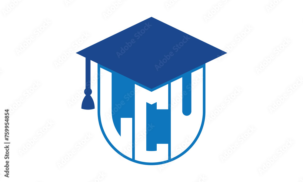 LCU initial letter academic logo design vector template. school college ...