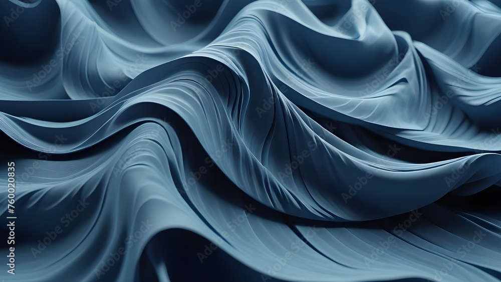 Blue luxury wavy or folded fabric texture for 4K abstract blue ...