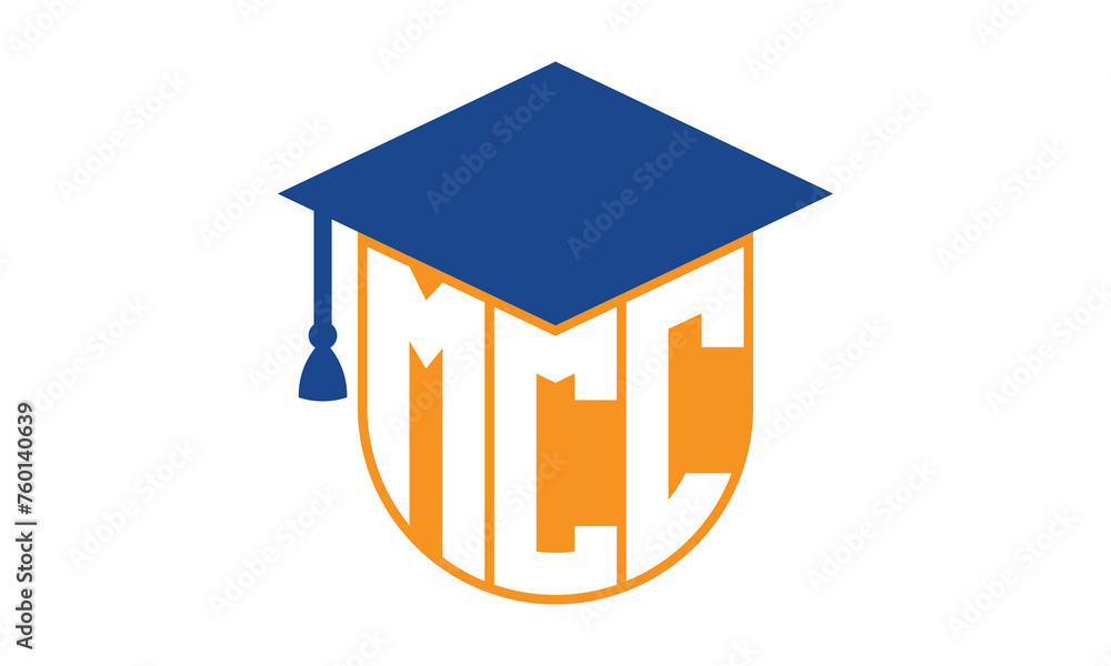 MCC initial letter academic logo design vector template. school college ...