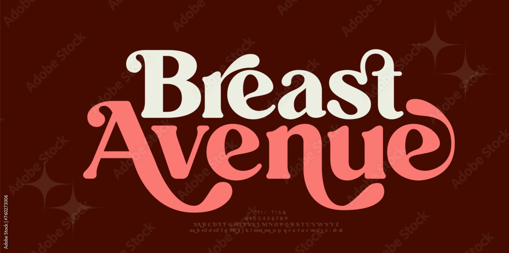 70s retro groovy alphabet letters logo font and number. Typography ...