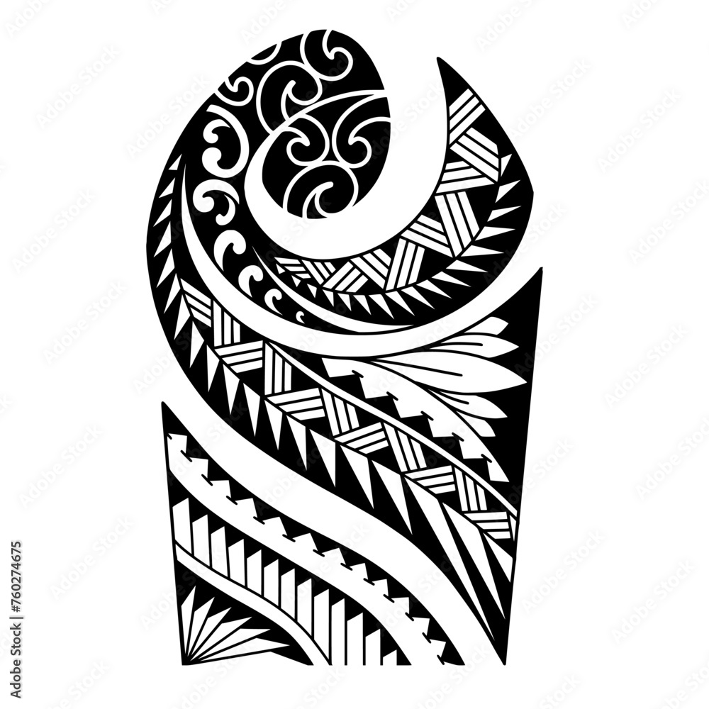Wrap around arm polynesian tattoo design. Pattern aboriginal samoan ...