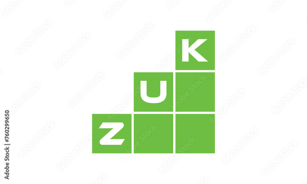 ZUK initial letter financial logo design vector template. economics ...