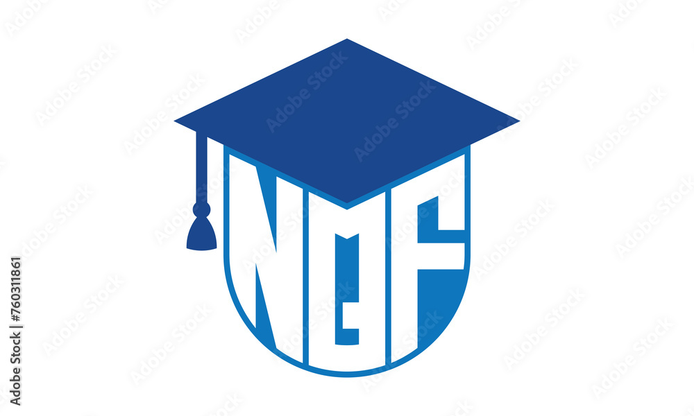NQF initial letter academic logo design vector template. school college ...