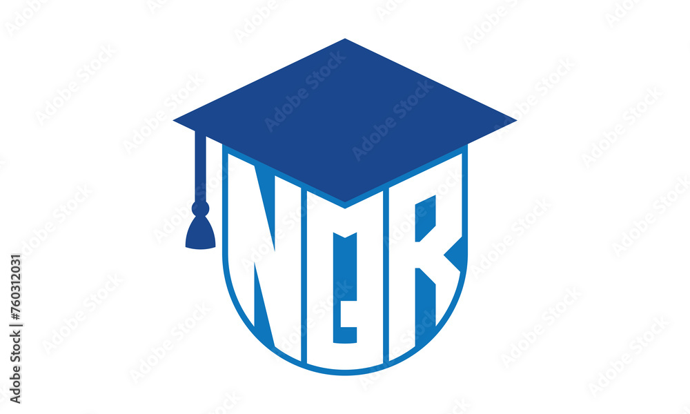 NQR initial letter academic logo design vector template. school college ...