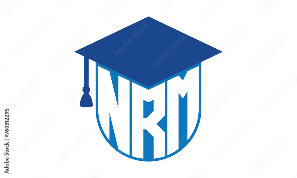 NRM initial letter academic logo design vector template. school college ...