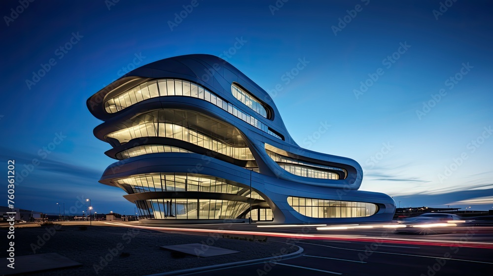 modern corporate office building illustration design architecture ...