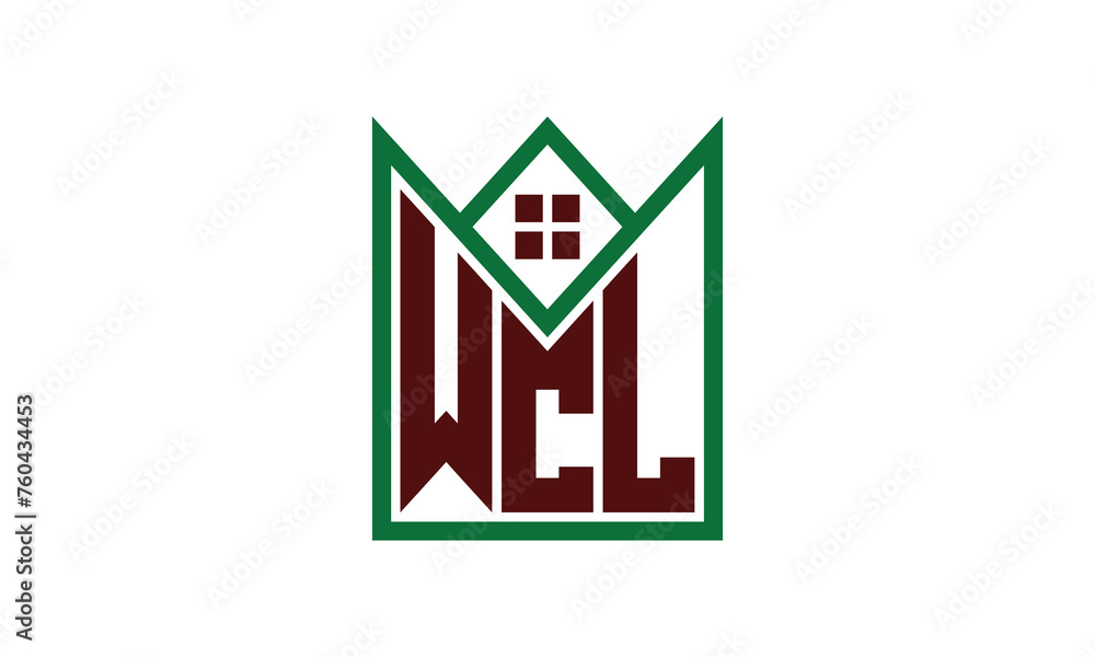 WCL initial letter real estate builders logo design vector ...
