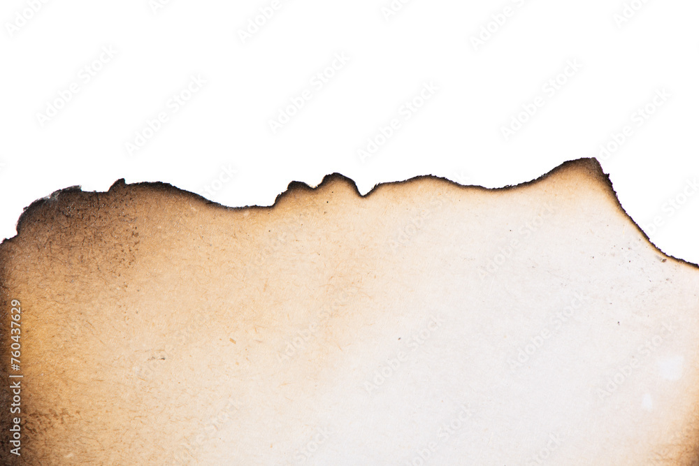 Burnt paper edge and black ash isolated on white background. Stock ...