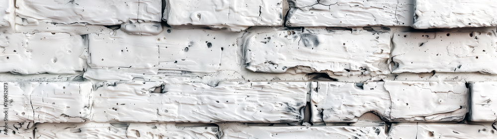 Whitewashed brick wall background with an aged distressed vintage ...