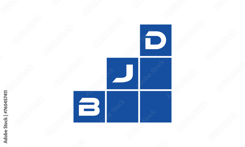 BJD initial letter financial logo design vector template. economics ...