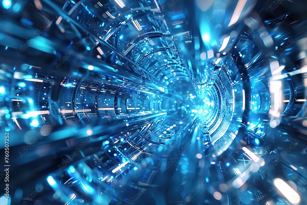 Image of the 5th dimension, blue technology, beautiful background ...