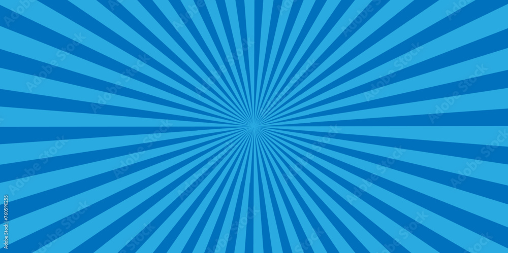 Vector abstract blue sunburst and ray wallpaper design. modern light ...
