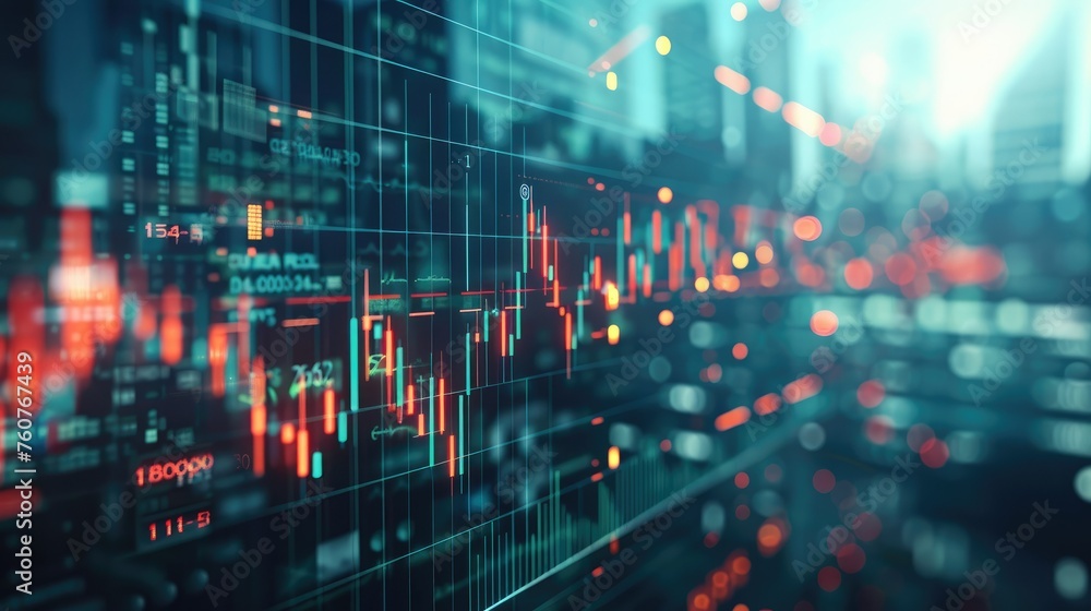 Investing background, stock market, chart, chart moving up. Generative ...