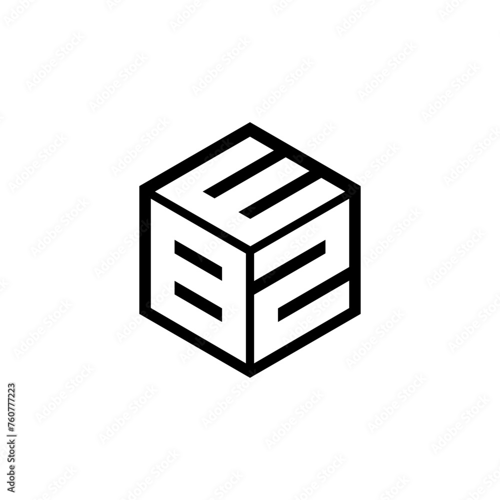 BZE letter logo design with white background in illustrator, cube logo ...