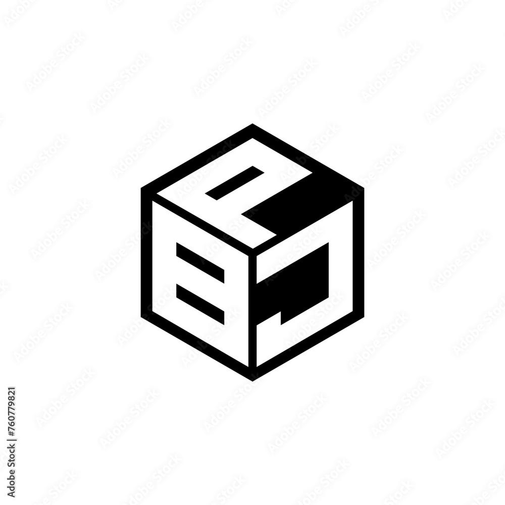 BJP letter logo design with white background in illustrator, cube logo ...