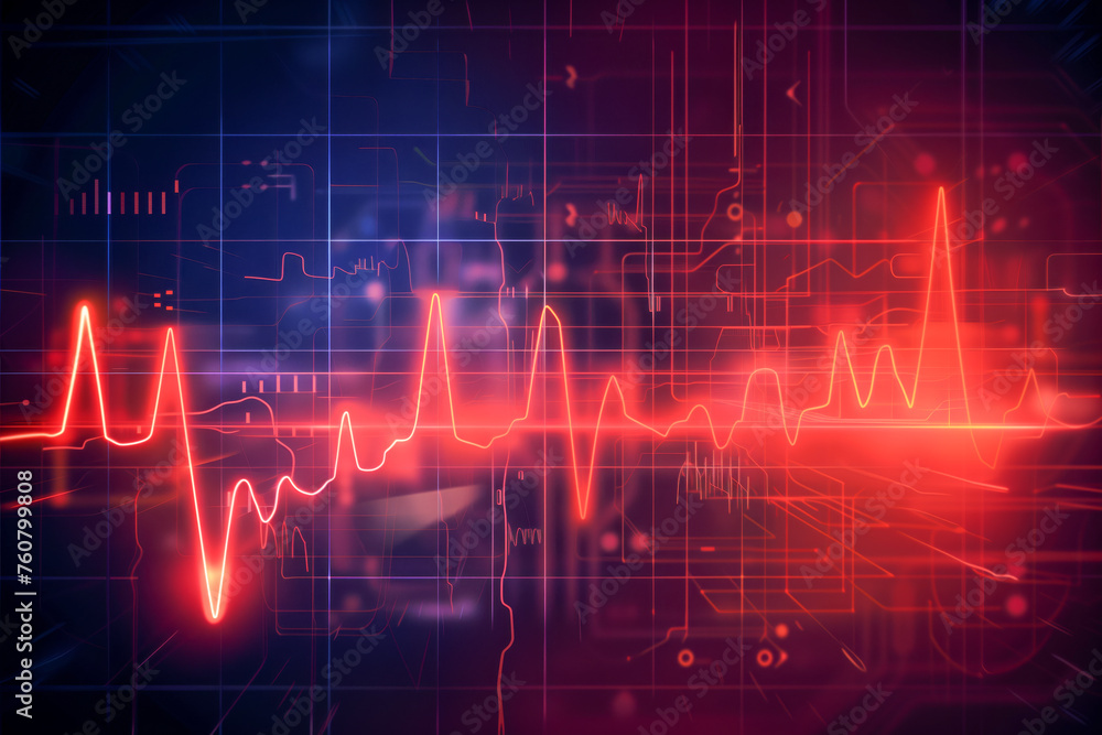 Heartbeat line, Pulse trace, ECG or EKG Cardio graph symbol for Healthy ...