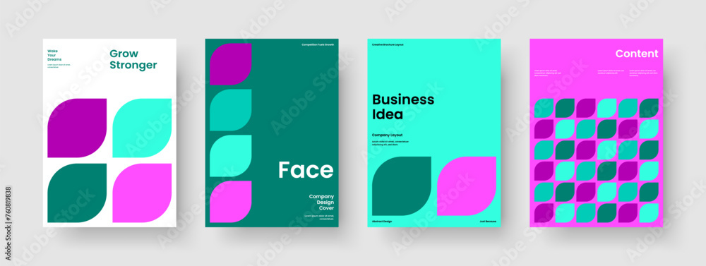 Geometric Book Cover Layout. Creative Poster Template. Isolated ...