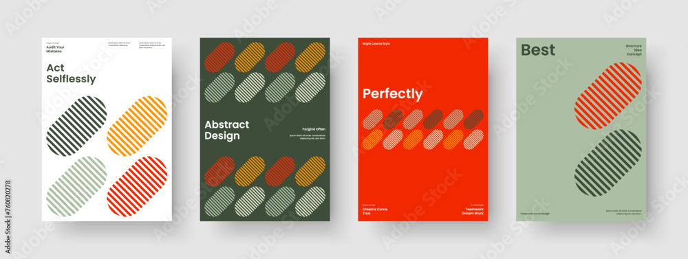 Geometric Book Cover Design. Isolated Report Layout. Abstract Poster ...