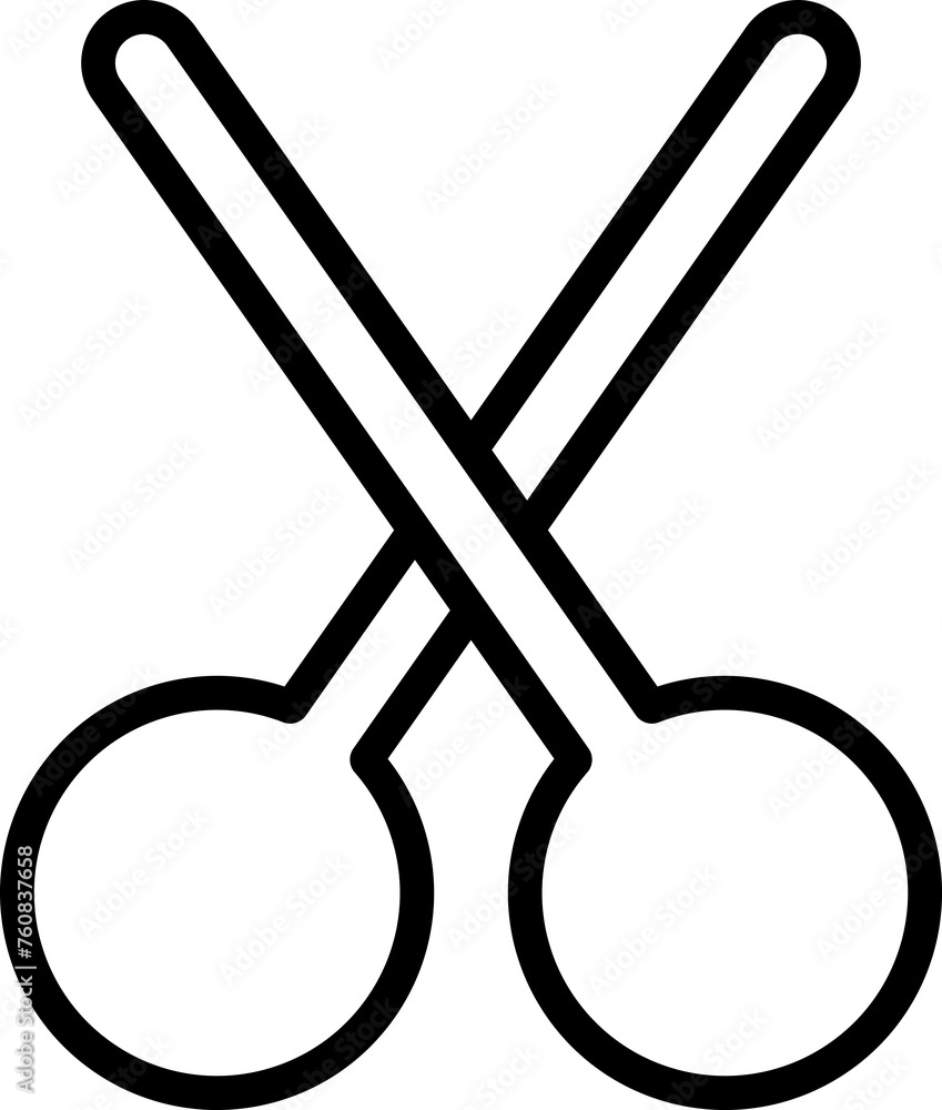 Cut Icon Outline On Transparent Background. Minimalist Cut Symbol ...