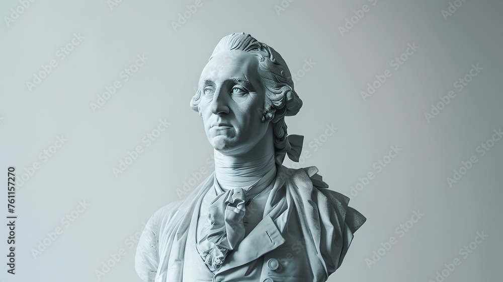 Elegant classical bust statue on a light background. artistic ...