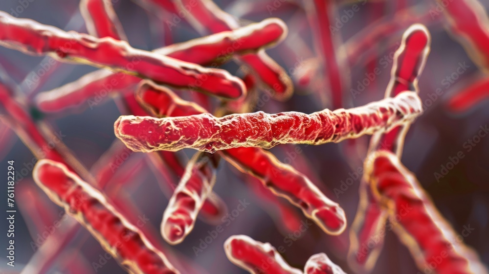 Mycobacterium tuberculosis, also known as Koch bacillus, a species of pathogenic bacteria in the ...