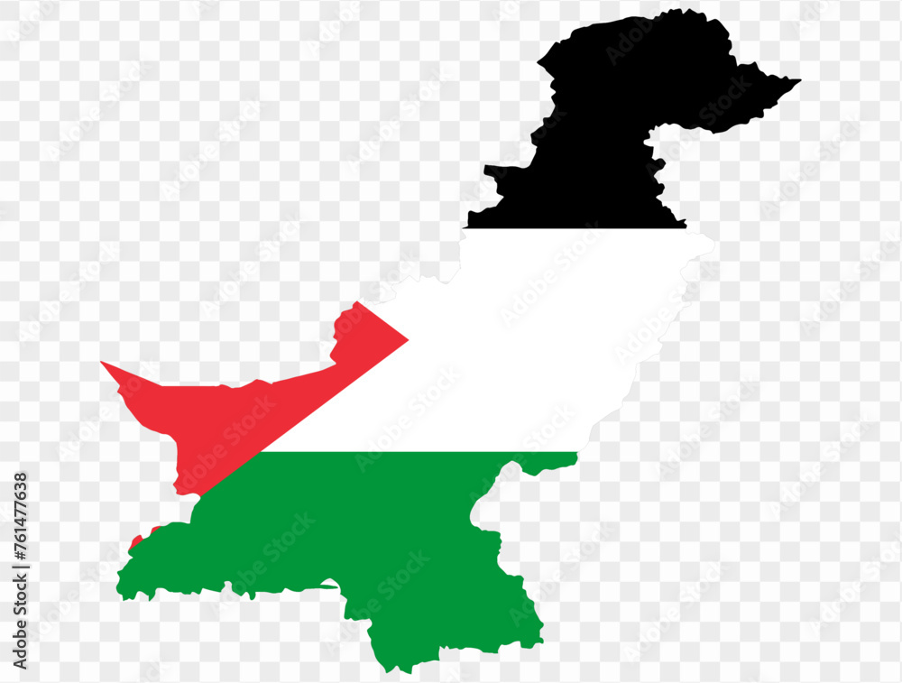Palestine map flag on transparent background. vector illustration ...