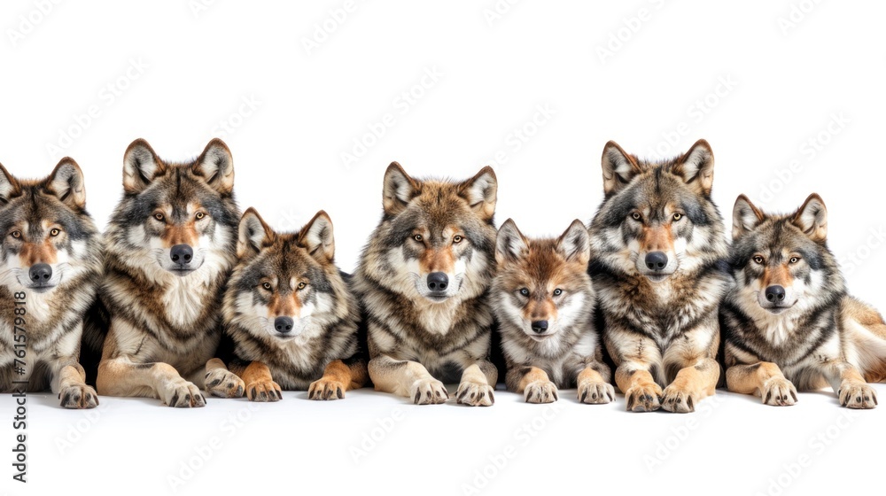 Wildlife animals wolves banner panorama long - Collection of standing ...