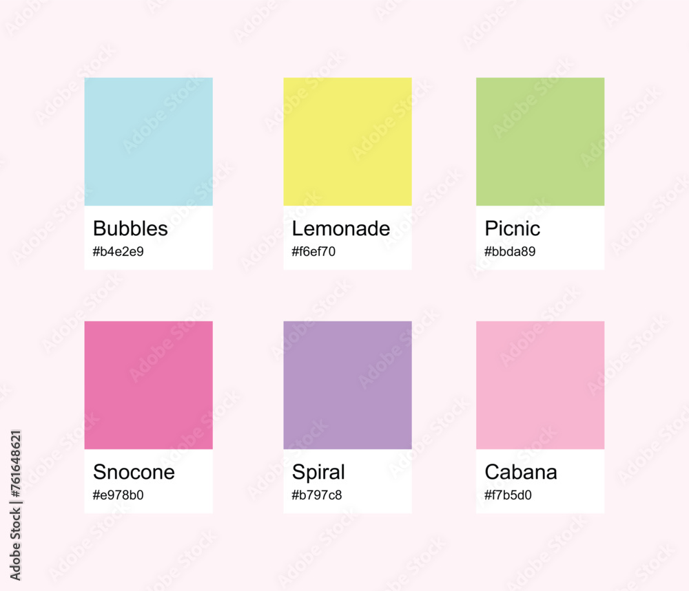 Easter Designer Pack Color Palette inspired by Spring pastel colors ...