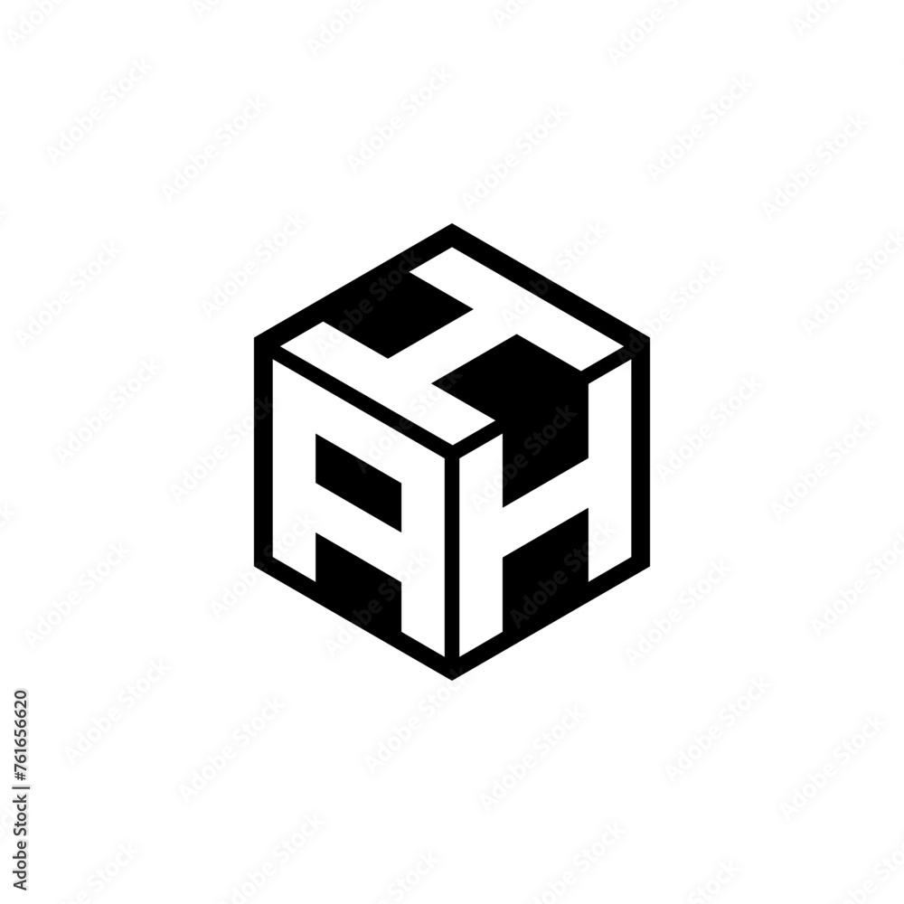 AHH letter logo design in illustration. Vector logo, calligraphy ...