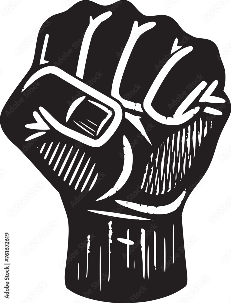 wrist fist pump, hands clenched power strength icon logo vector. Fight ...