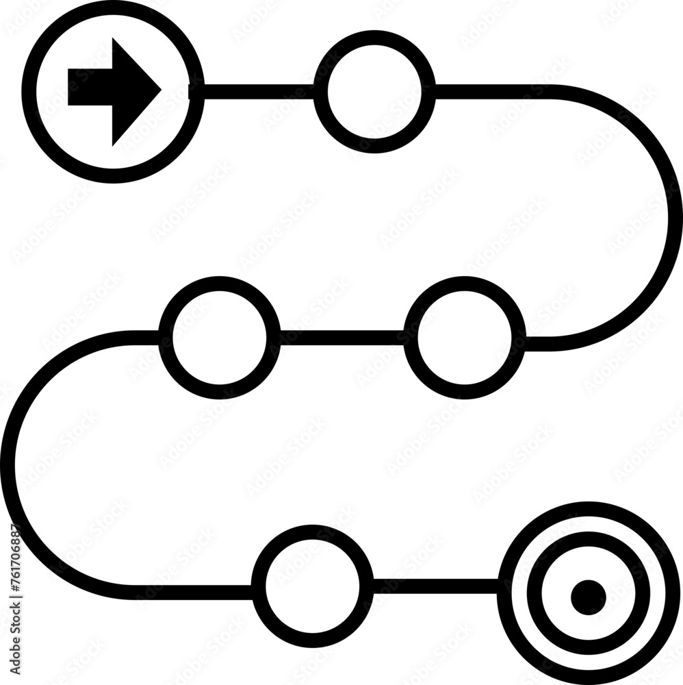 Project plan vector icon. Journey path sign. Business guideline vector ...