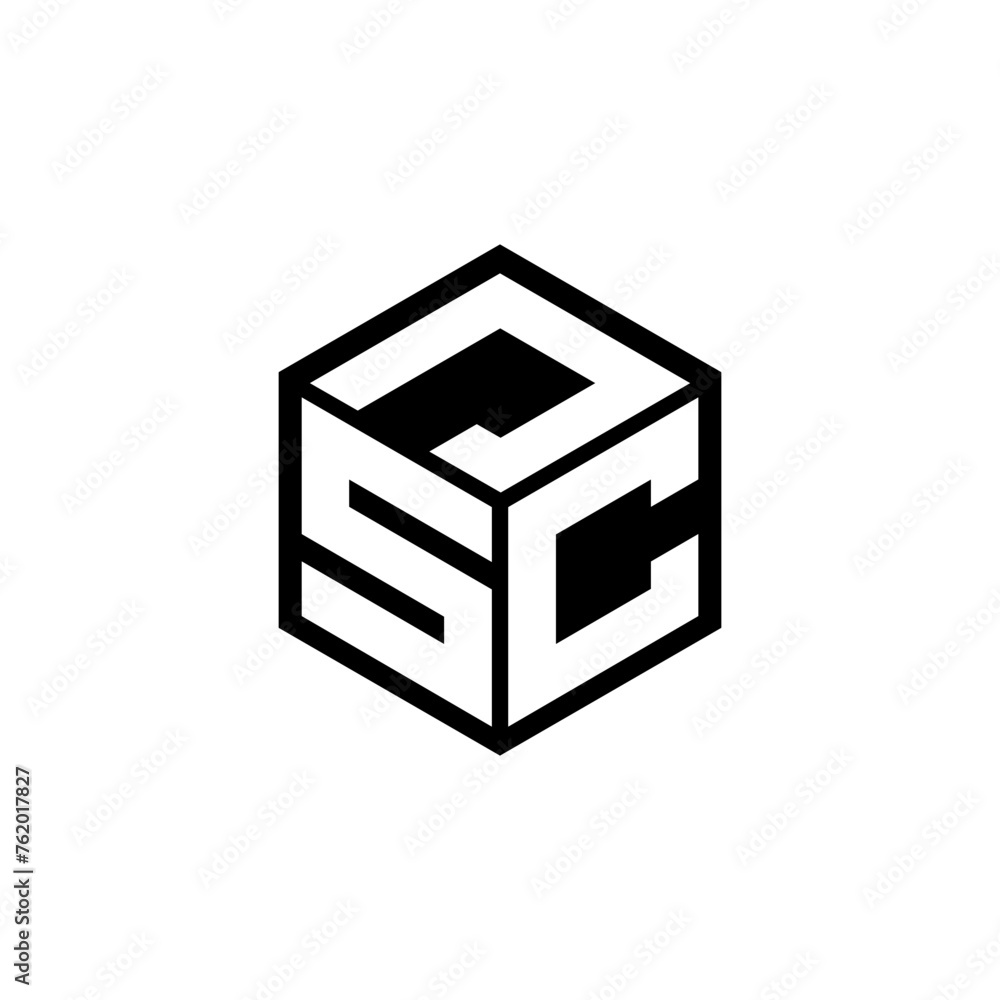 SCJ letter logo design with white background in illustrator, vector ...