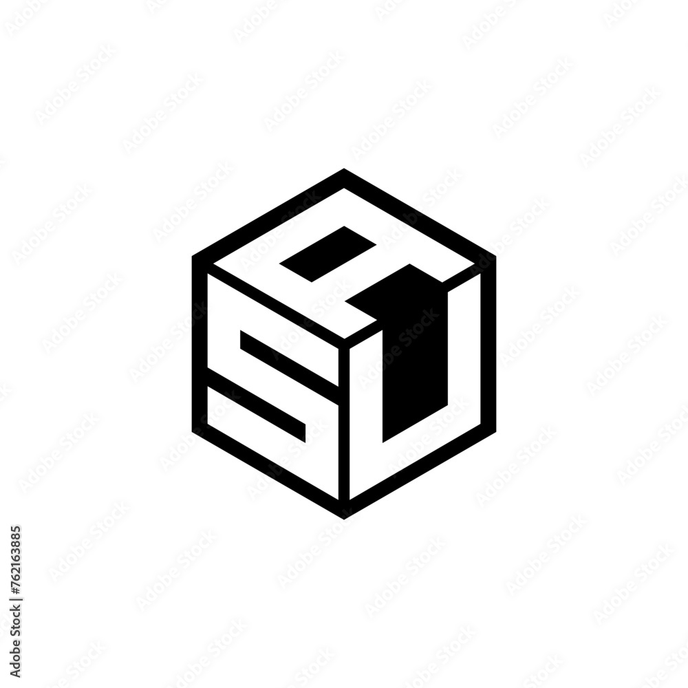 SUA letter logo design with white background in illustrator. Vector ...