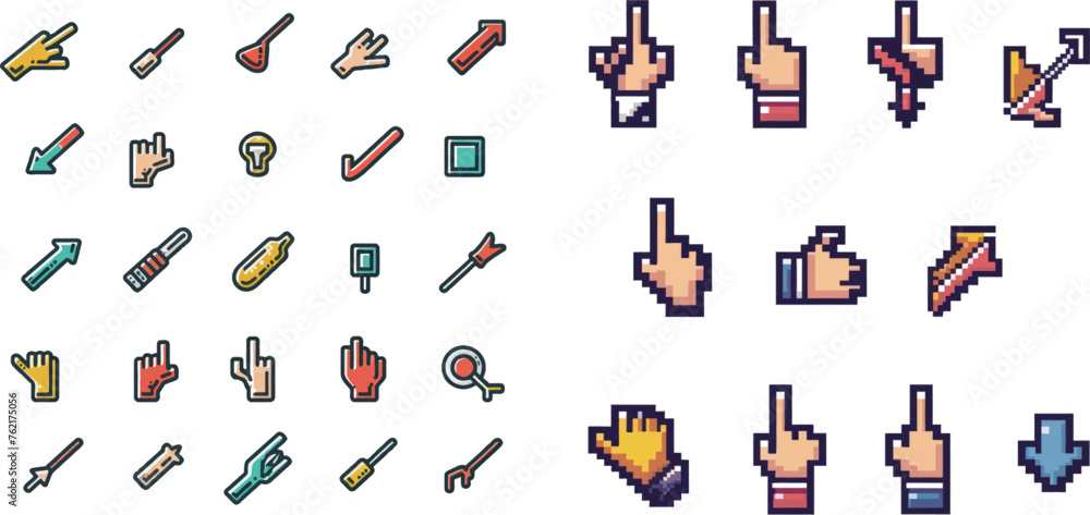 Computer web arrows mouse cursors and clicking line pointer cursor ... Computer web arrows mouse cursors and clicking line pointer cursor ...