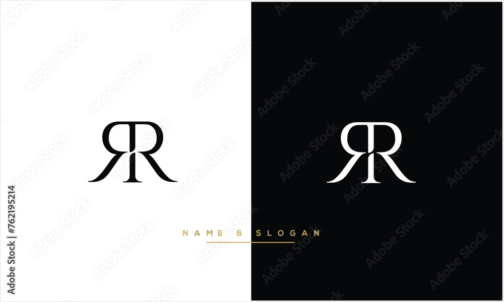 R, RR, Abstract Letters Logo monogram Stock Vector | Adobe Stock