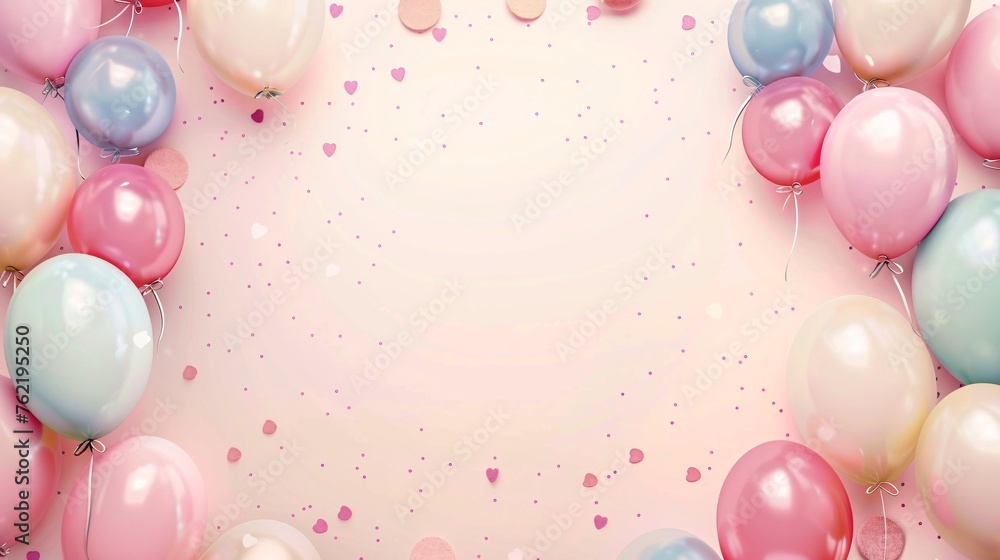 Happy birthday frame background with white empty space and colorful ...