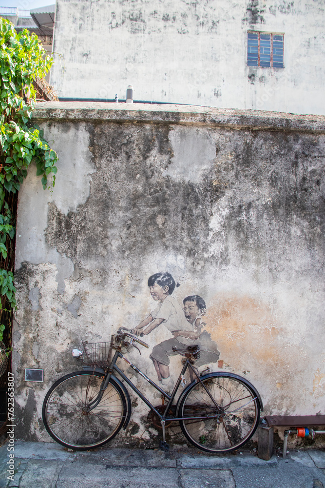 penang malaysia 14th mar 2024: the Penang Street Art of George Town, one of most recognisable ...