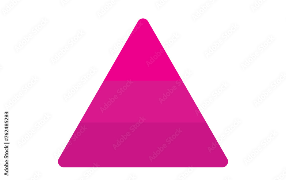 Blank vector three tier pyramid chart concepts Stock Vector | Adobe Stock