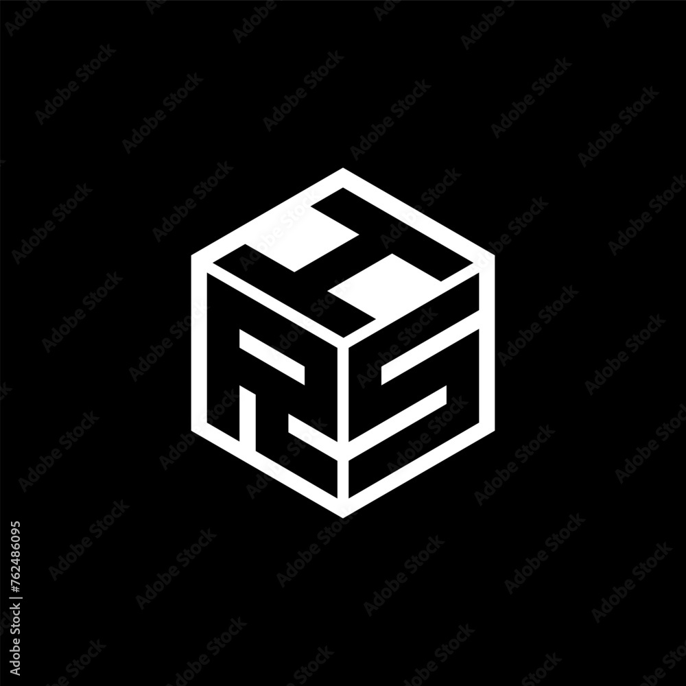 RSH letter logo design in illustration. Vector logo, calligraphy ...