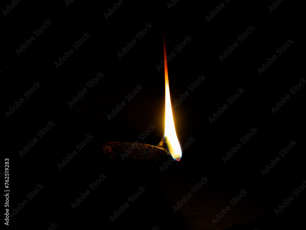 burning candle on black background, flame, fire, light, candle, burn ...