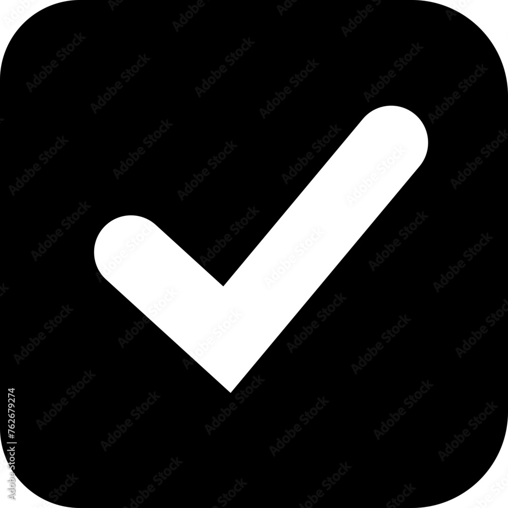 Check mark icon. Check marks right, good, correct, symbol isolated on ...