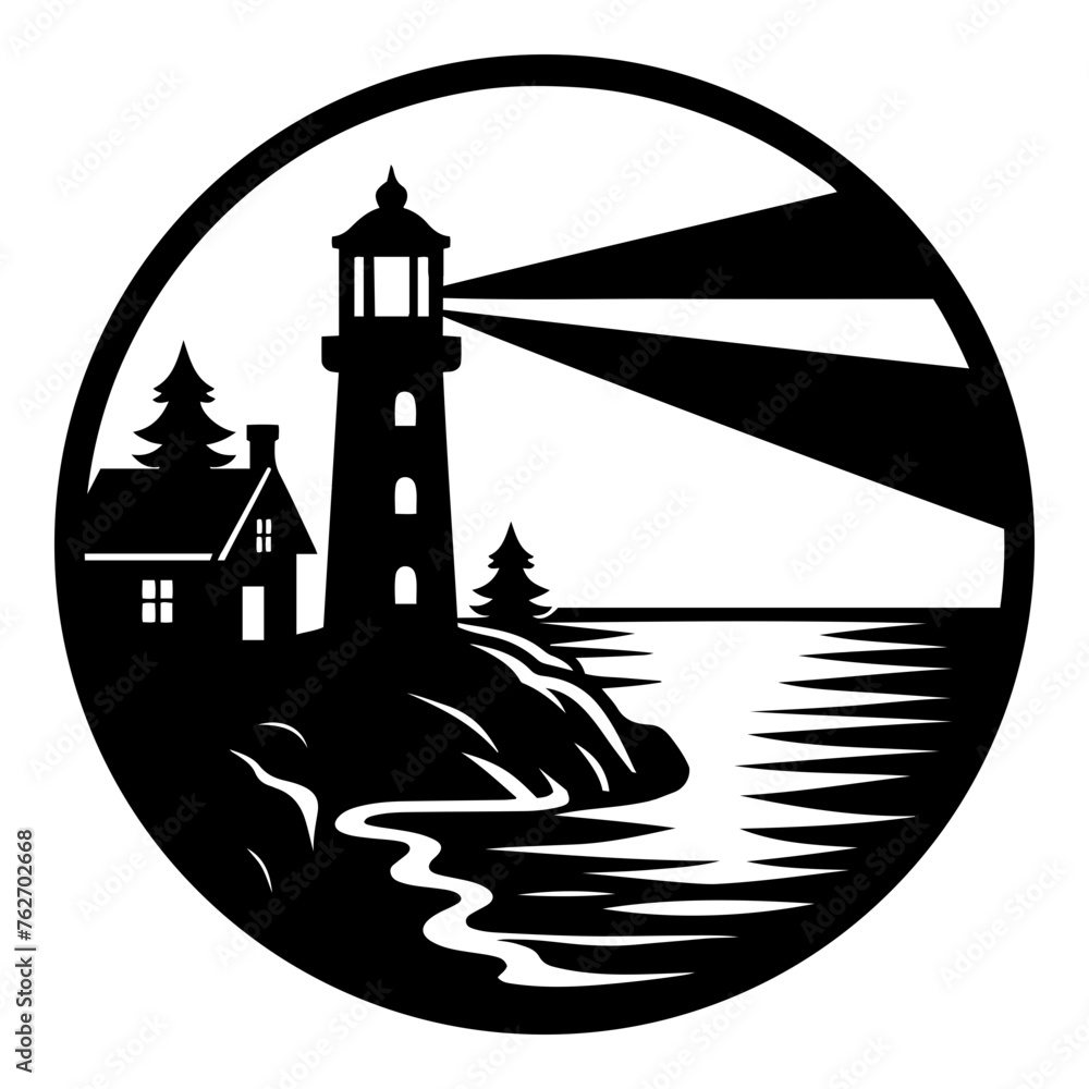 Lighthouse Vector, Lighthouse for laser cutting, and engraving ...