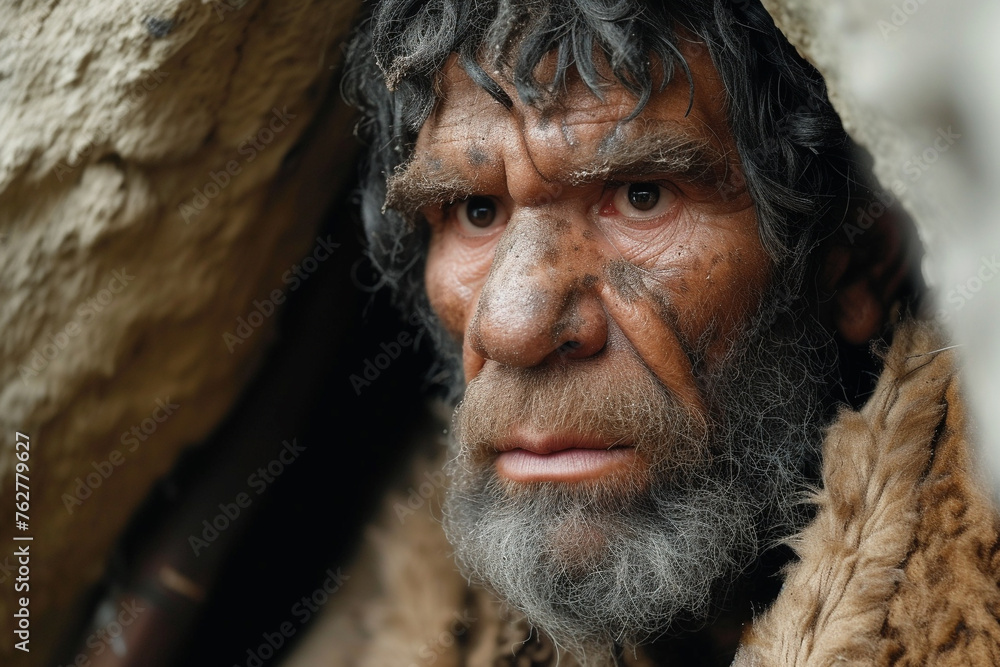 Prehistoric man, evolution science biology, man civilization, homo ...