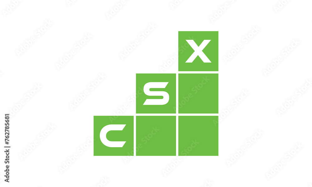 CSX initial letter financial logo design vector template. economics ...