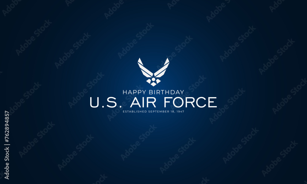 US Air Force Birthday September 18th Background Vector Illustration ...