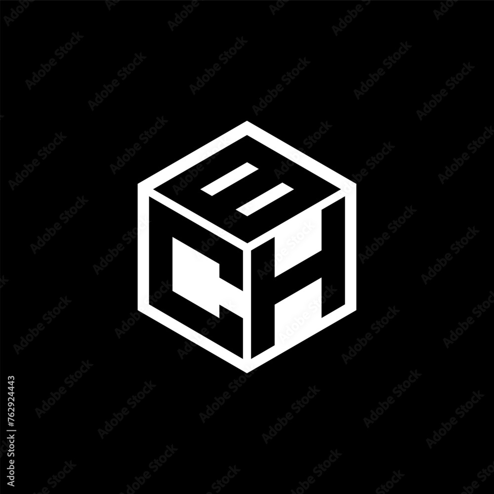 CHB letter logo design in illustration. Vector logo, calligraphy ...